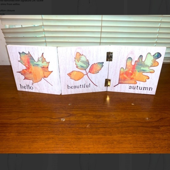 Accents | Hello Beautiful Autumn Trifold Wooden Home Decor | Poshmark